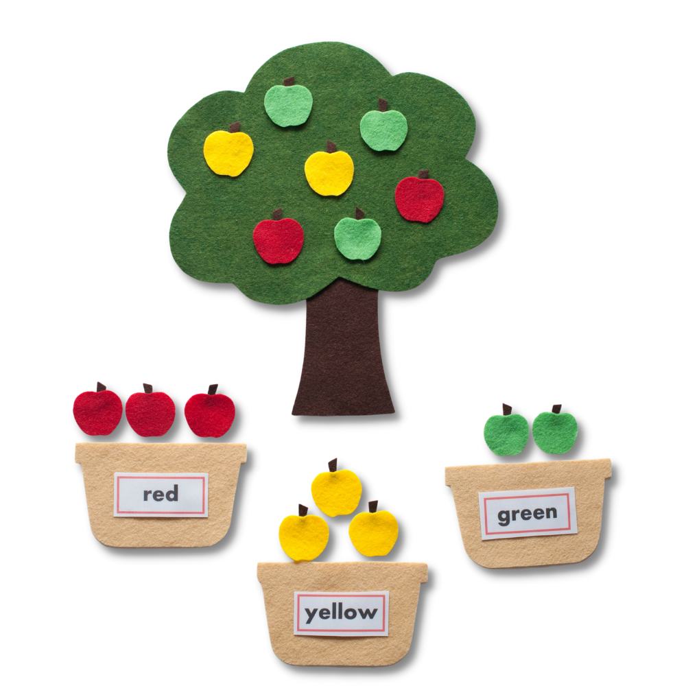 Apple Colour Sorting – Felt Board Magic