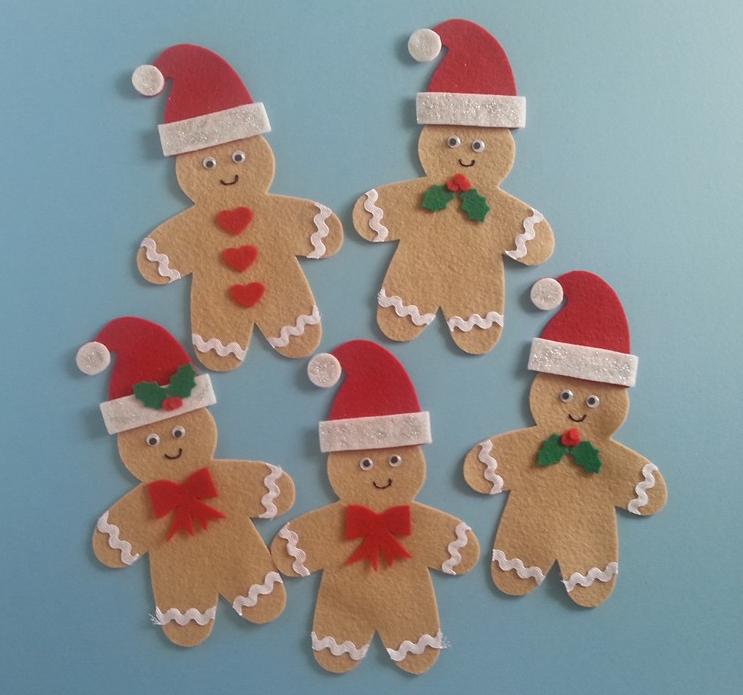 Five Christmas Gingerbread Men – Felt Board Magic