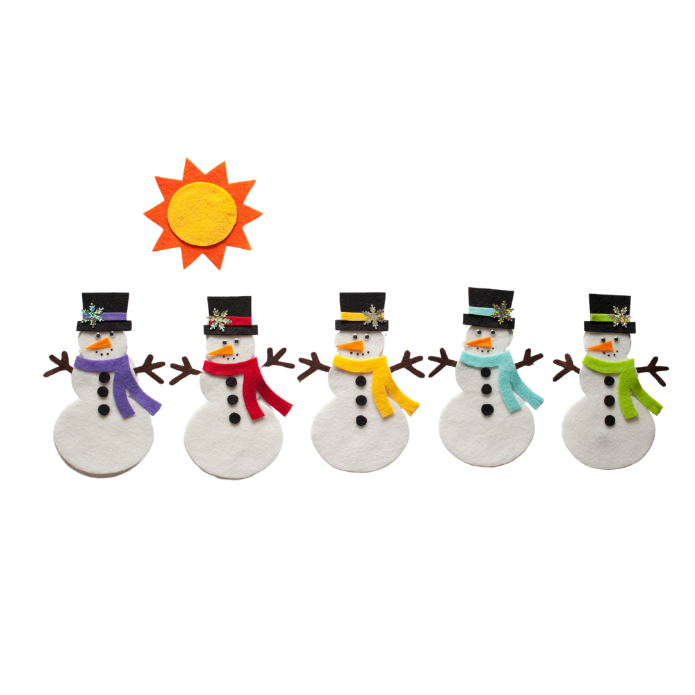 Five Little Snowmen Felt Set Pattern – Felt Board Magic
