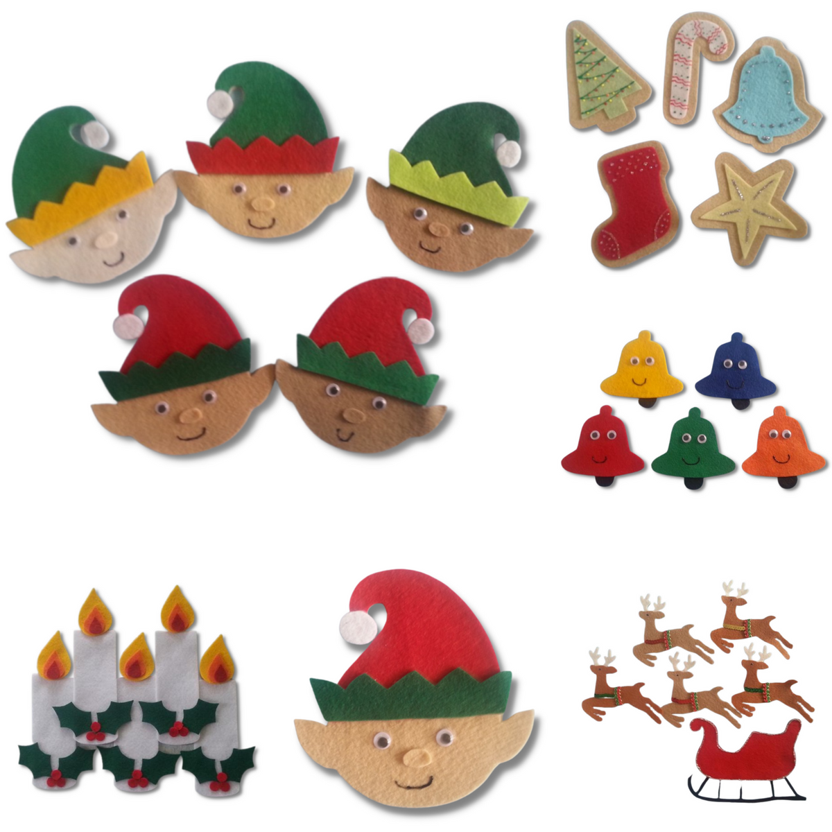 Christmas Counting 1 Felt Set Pattern Bundle – Felt Board Magic