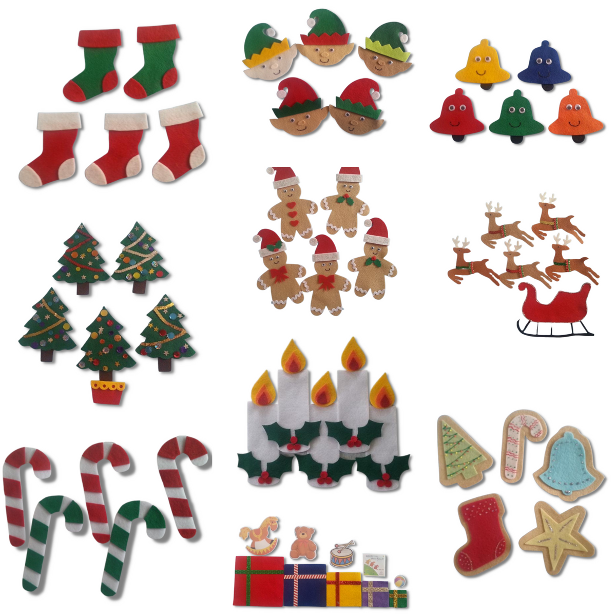 Christmas Counting Felt Set Pattern Super Bundle – Felt Board Magic