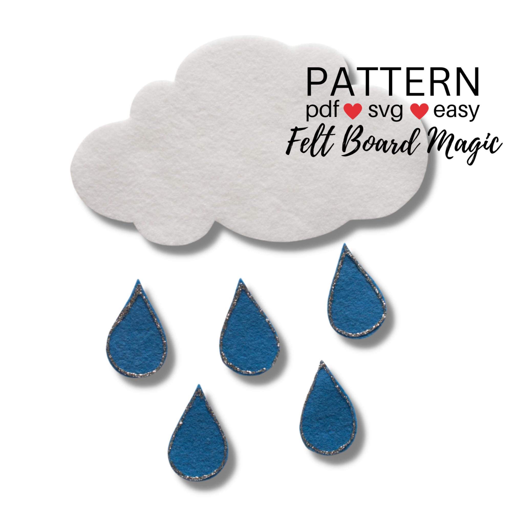 Raindrop Template Printable DIY Water Drop Pattern