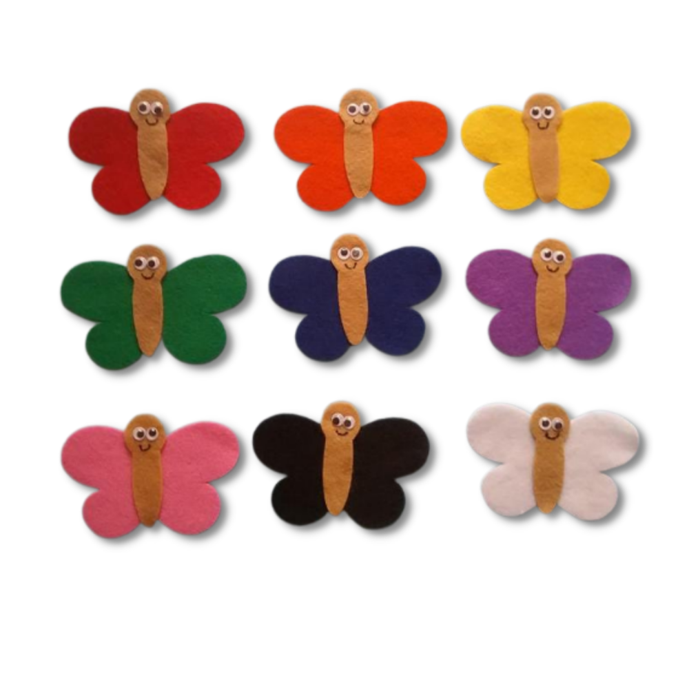 Butterfly Wing Colour Matching Felt Set Pattern – Felt Board Magic