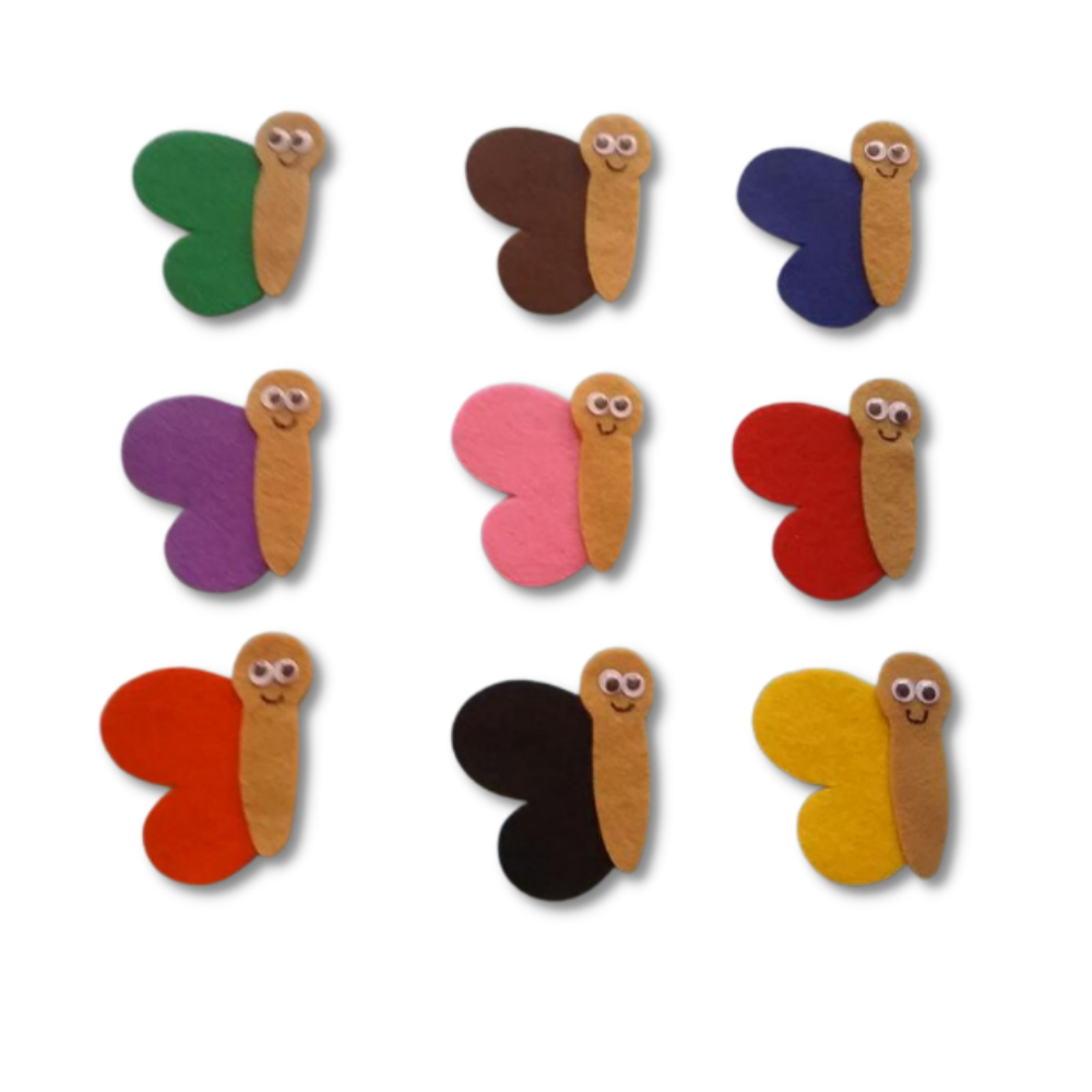 Butterfly Wing Colour Matching Felt Set Pattern – Felt Board Magic