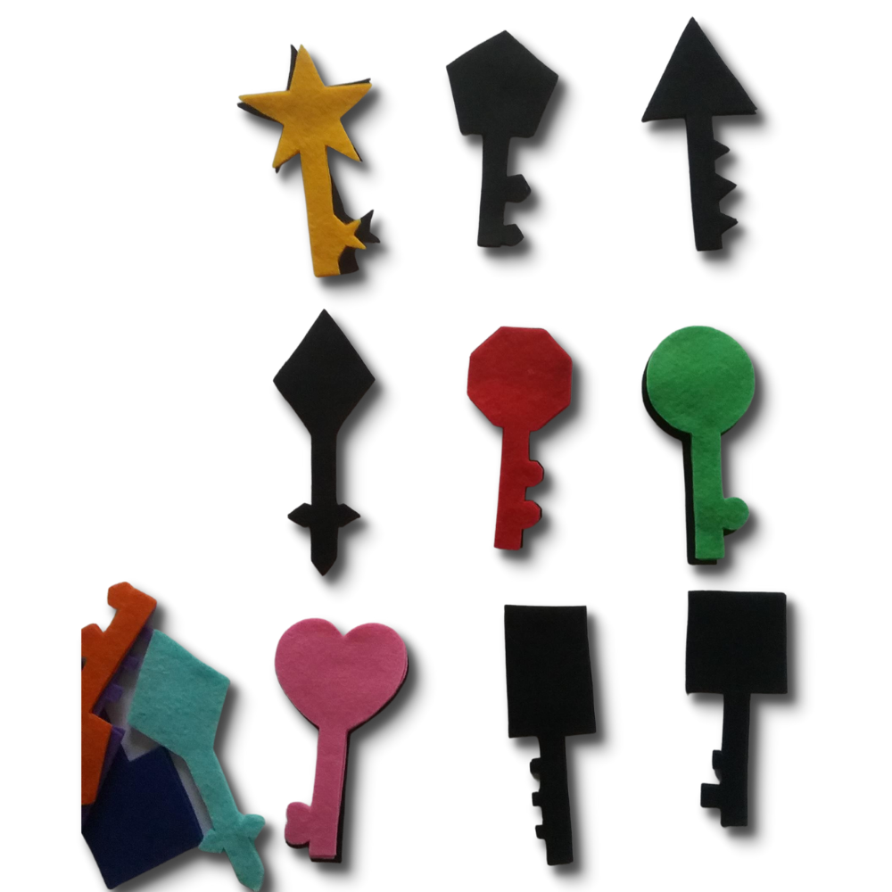 Key Shadow Shape Matching Felt Set Pattern – Felt Board Magic