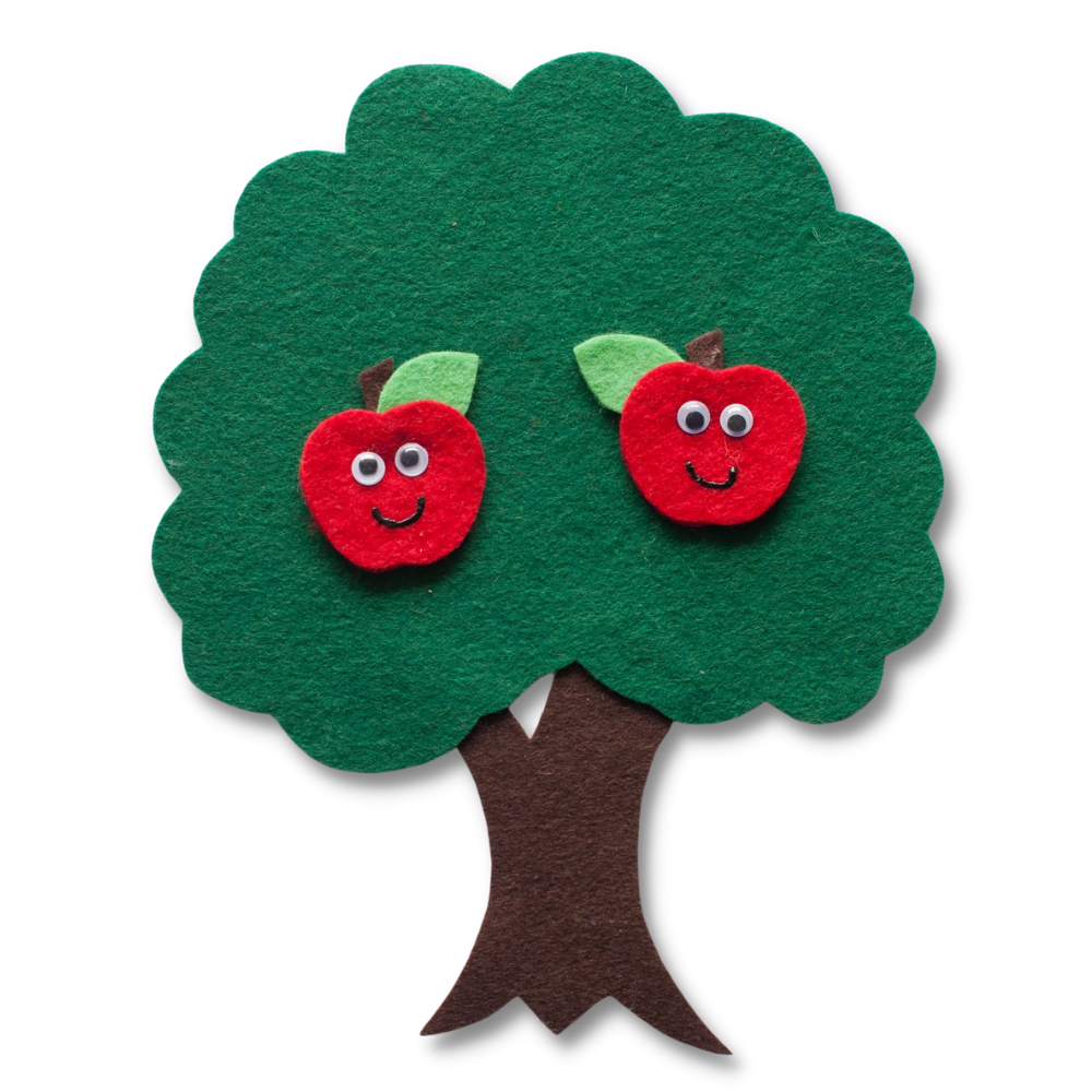 Way Up High in the Apple Tree Felt Set Pattern – Felt Board Magic